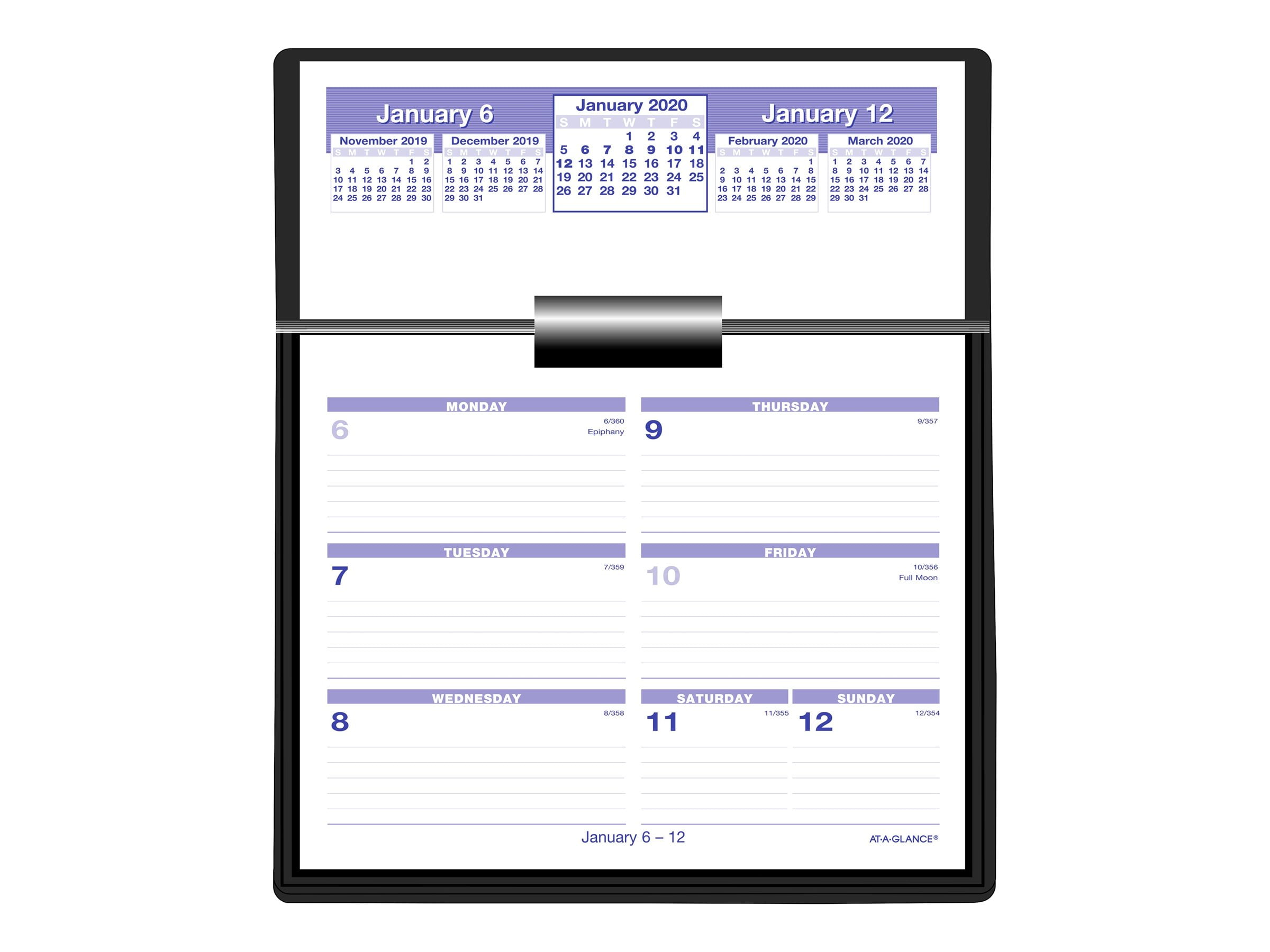 AT-A-GLANCE - Flip-a-week desk calendar and base - desktop - 2021 ...