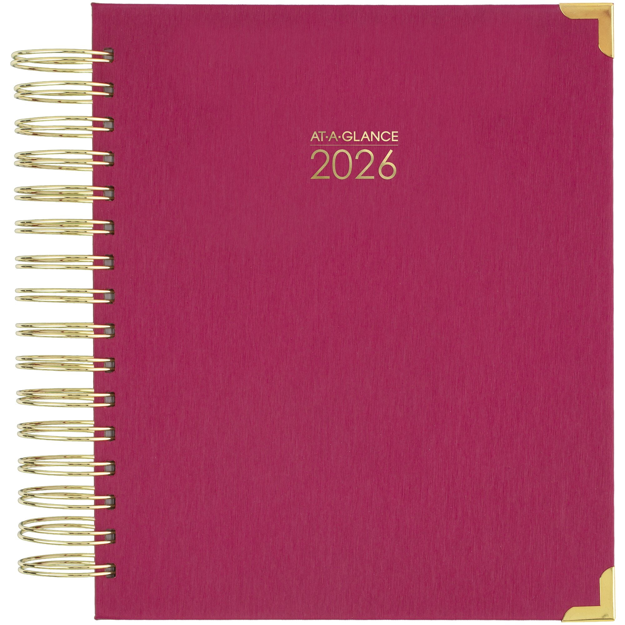 AT-A-GLANCE Harmony 2026 Hardcover Daily Monthly Planner Berry Medium 7 ...