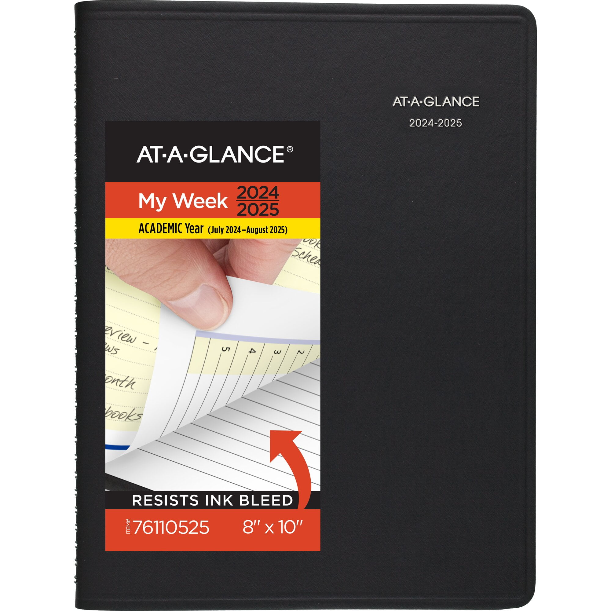 AT-A-GLANCE QuickNotes Academic 2024-2025 Weekly Monthly Planner, Black ...