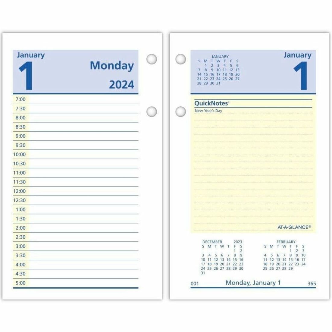 AT-A-GLANCE QuickNotes Daily Desk Calendar Refill - Calendars - Walmart.com