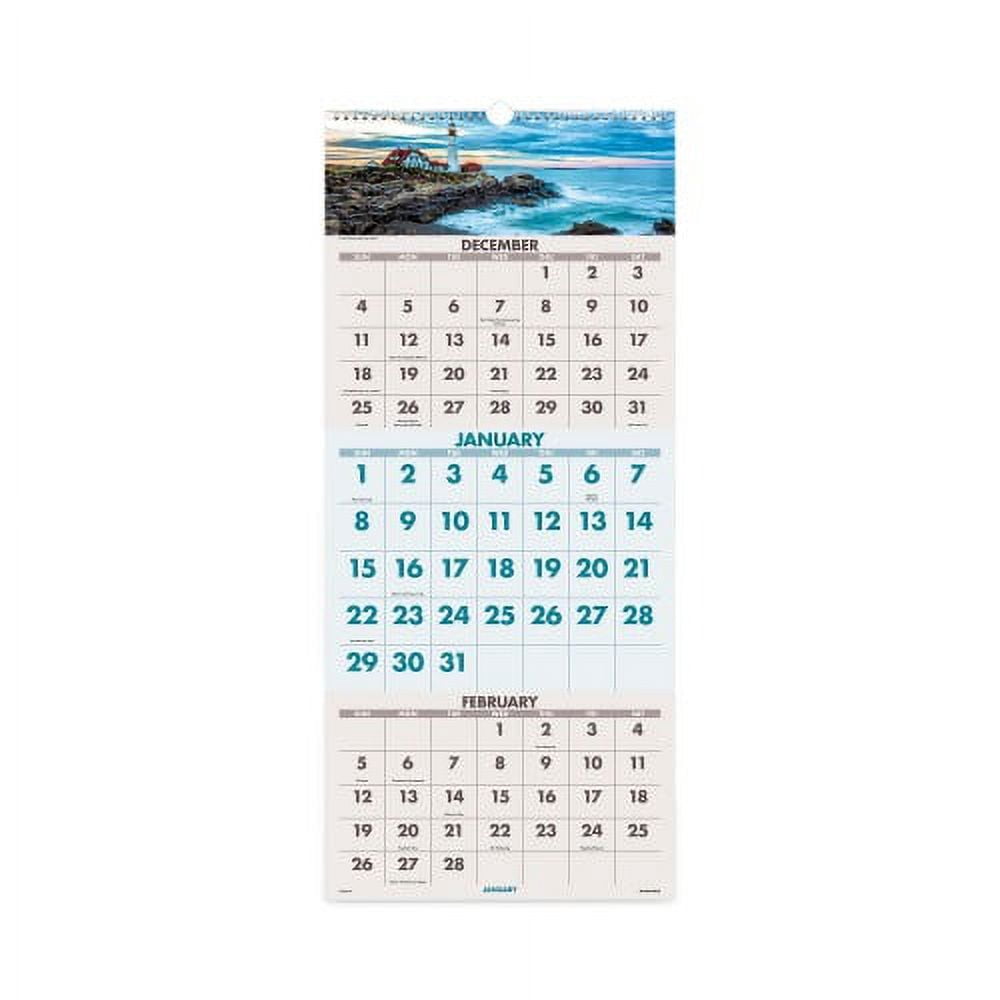 AT-A-GLANCE Scenic Three-Month Wall Calendar, Scenic Landscape ...