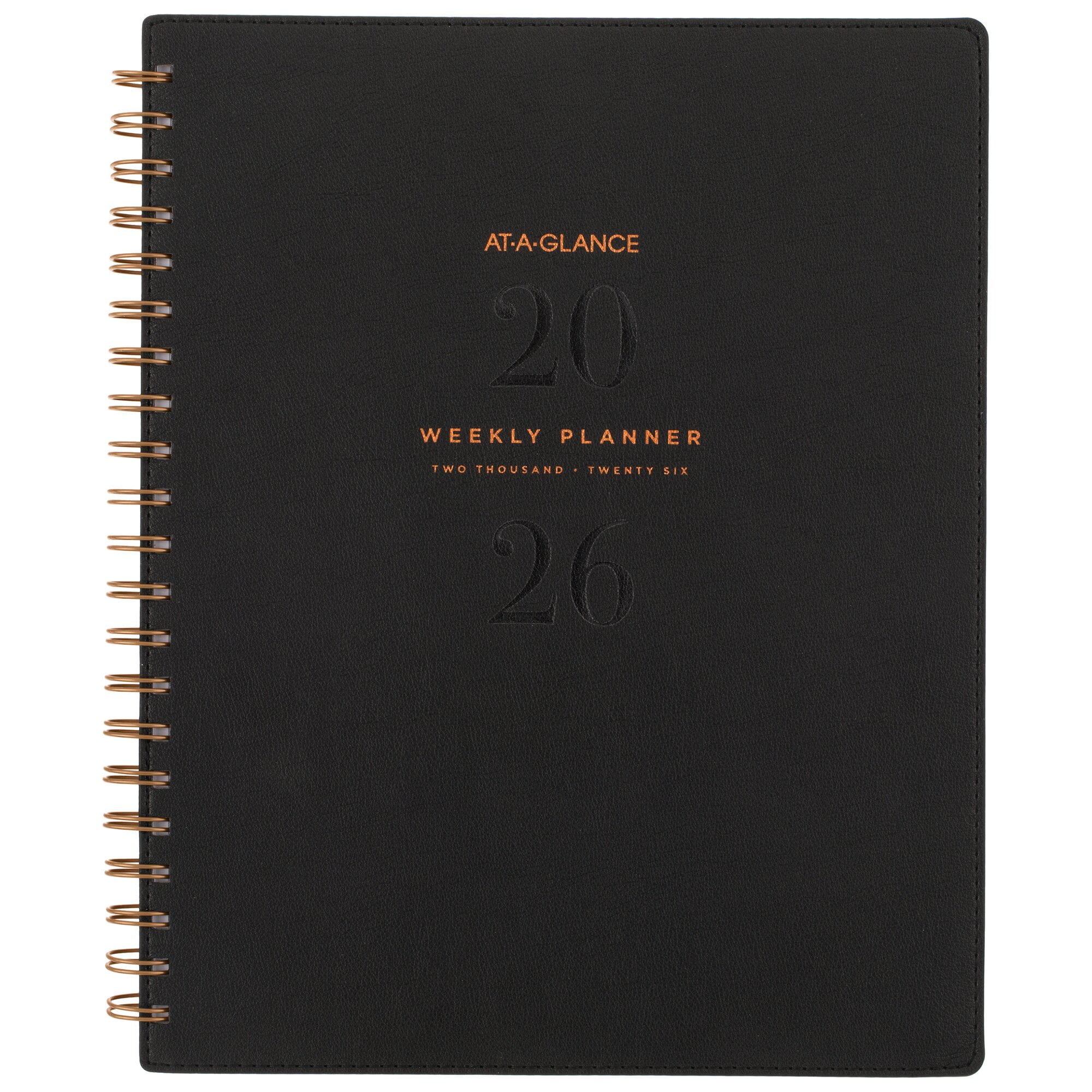 AT-A-GLANCE Signature 2026 Weekly Monthly Planner Black Large 8 12 x 11 ...