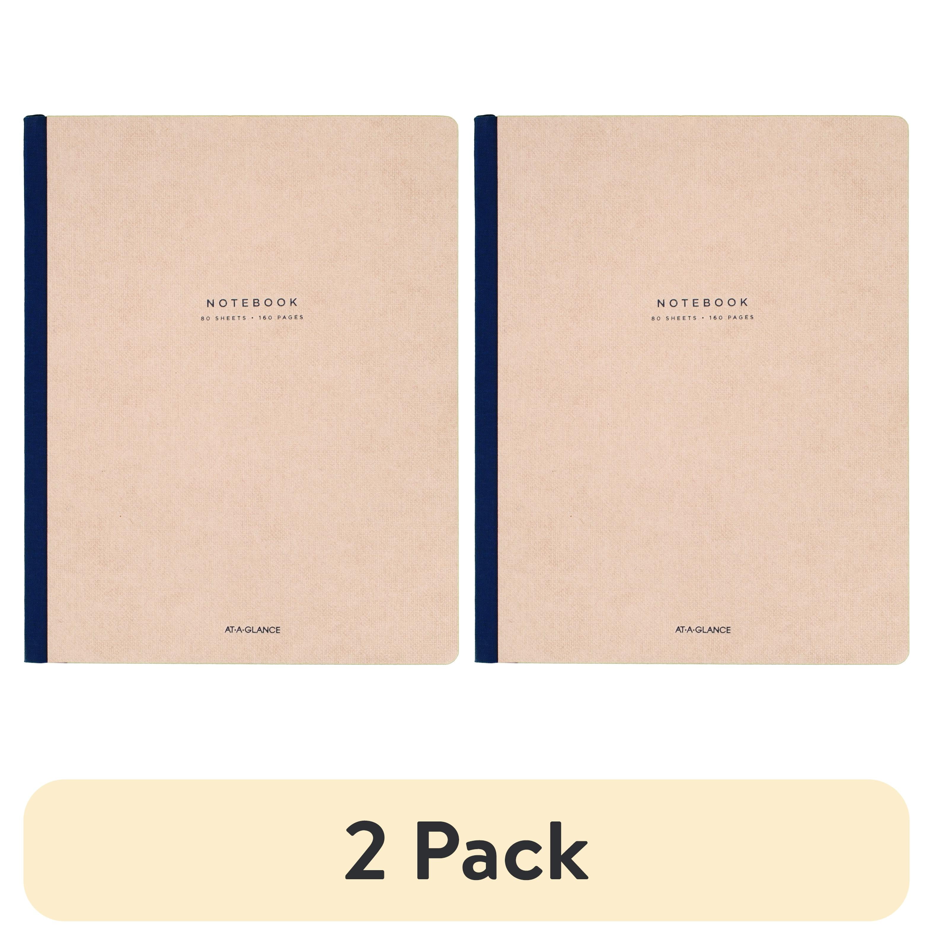 (2 pack) AT-A-GLANCE Signature Collection Casebound Notebook, Ruled, 80 ...