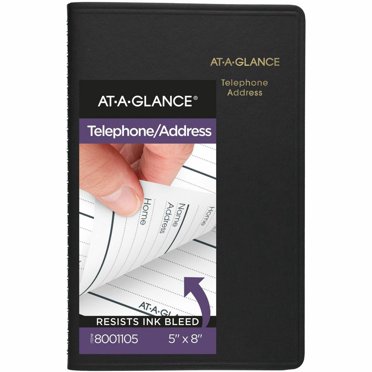 At-A-Glance 3-3/4" x 6" Telephone/Address Book - Walmart.com