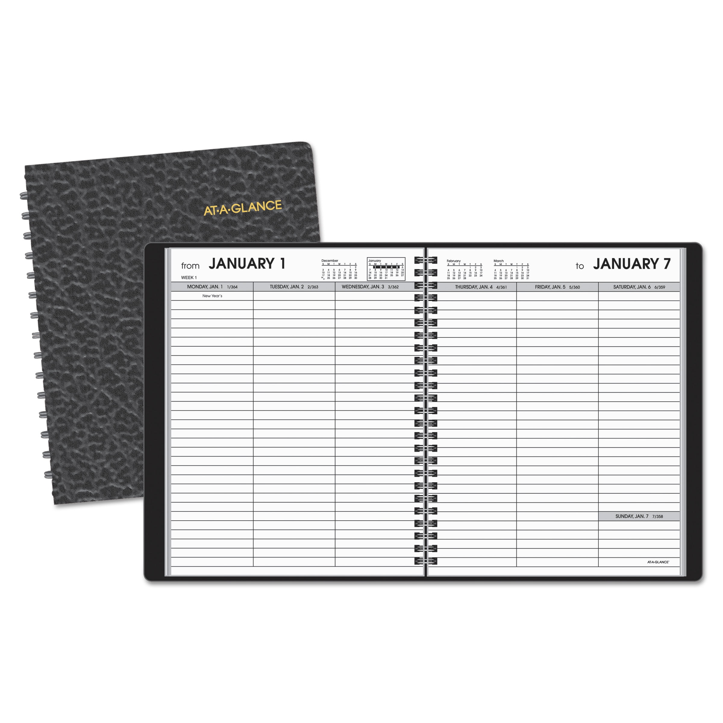 AT-A-GLANCE Weekly Planner Ruled for Open Scheduling, 6 3/4 x 8 3/4 ...