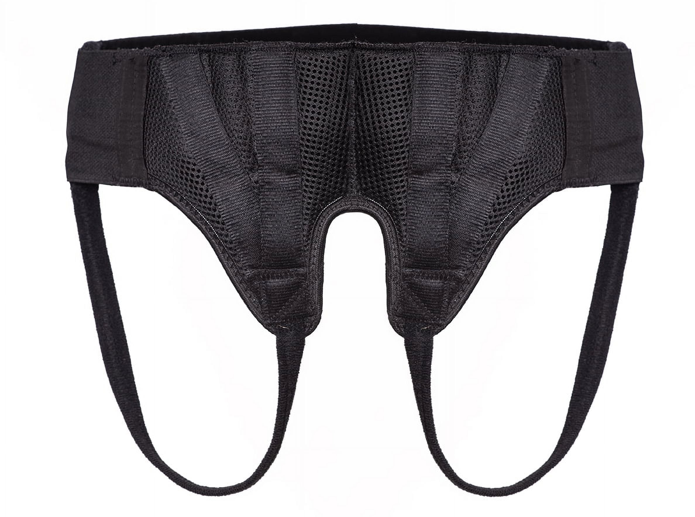 AT Surgical Double Hernia Support Truss, Slim Black Adjustable Straps ...