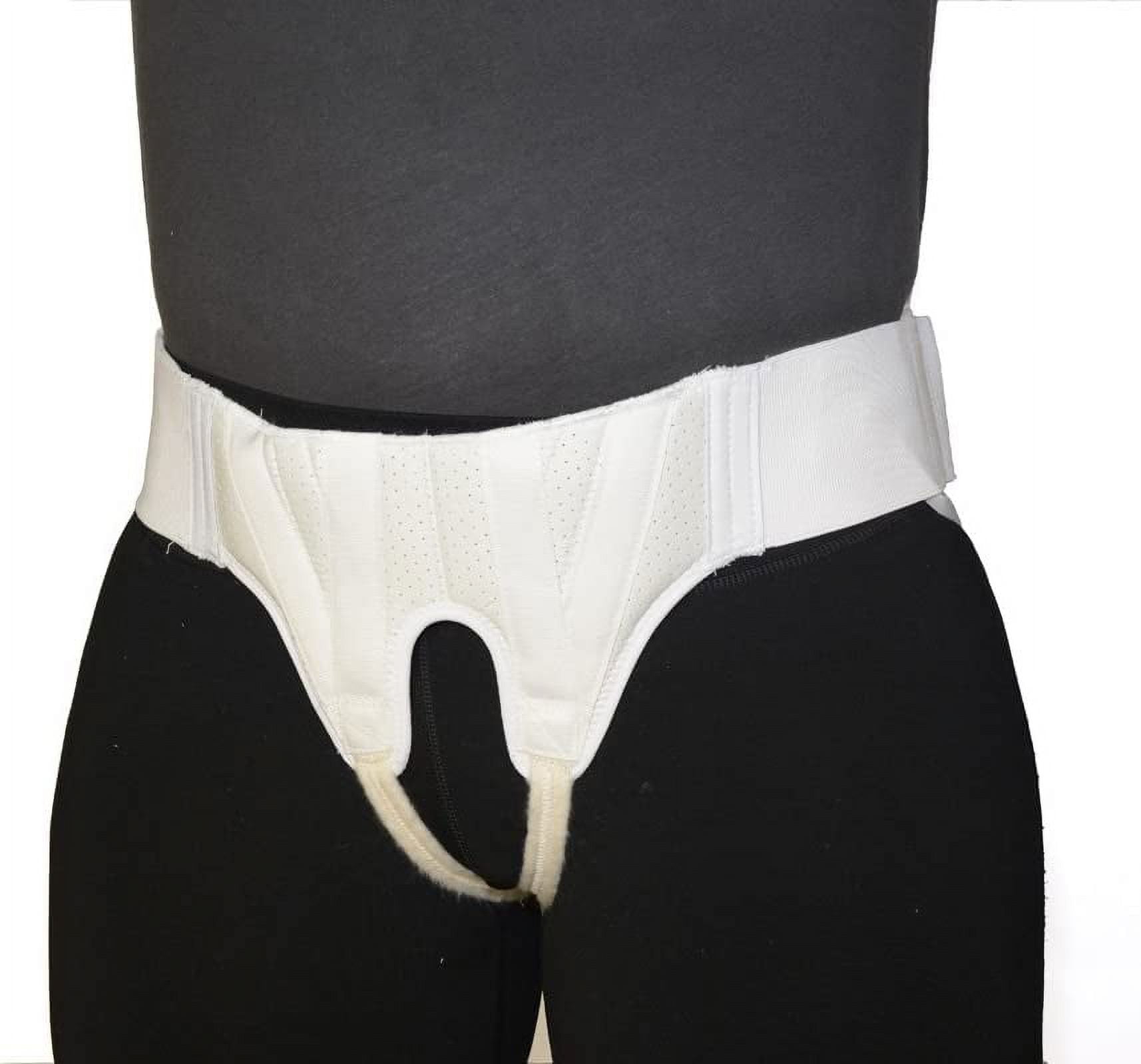 AT Surgical Double Hernia Support Truss, Slim White Adjustable Straps ...