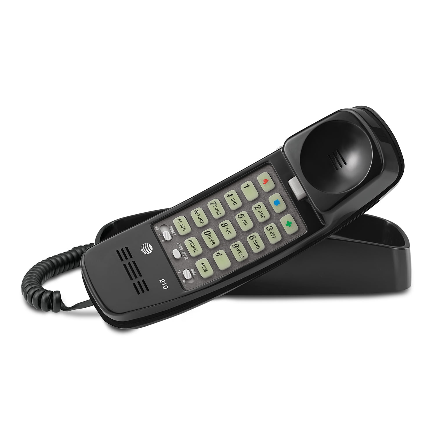 AT&T Corded Trimline Landline Telephone with Lighted Keypad, Hearing ...