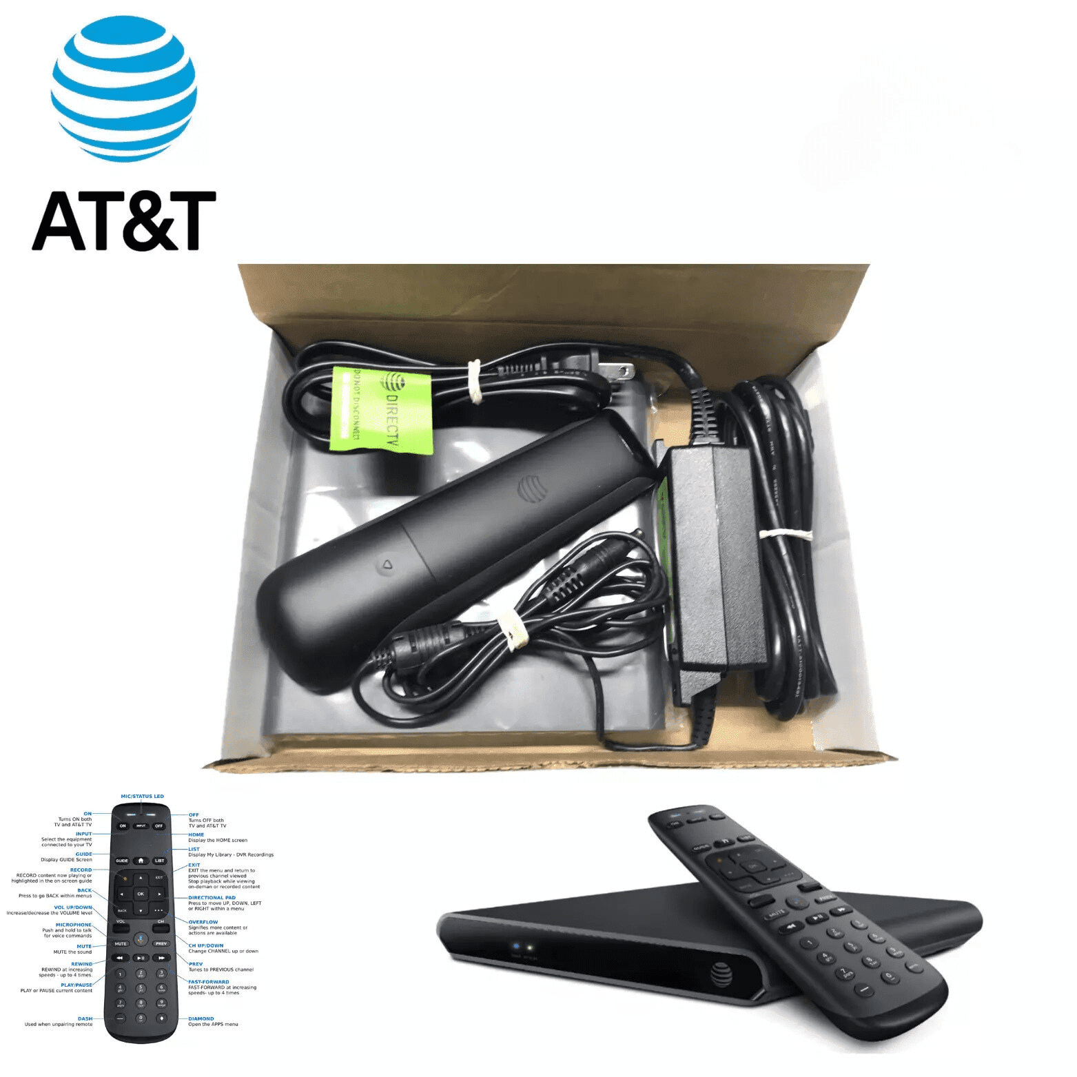 AT&T C71KW-400 DirecTV Now Osprey Android TV OTT Box Streaming Player Free Ship - Walmart.com
