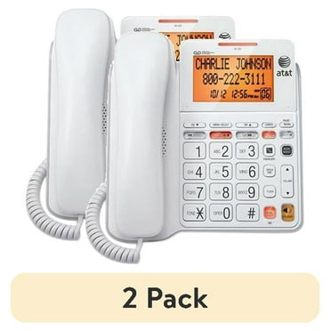AT&T ML17929 2-Line Corded Landline Standard Phone - Silver with ...