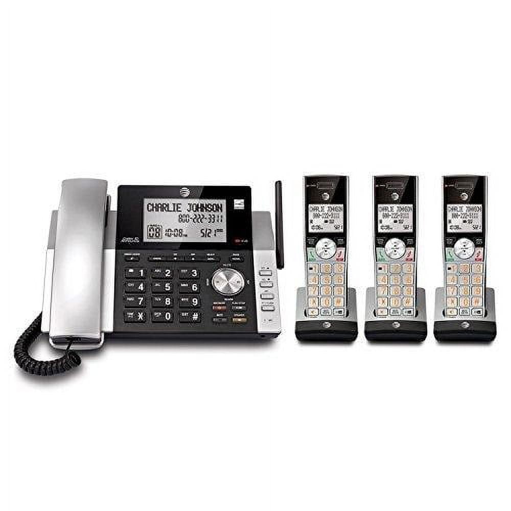 AT&T CL84365 Corded/Cordless Answering System with Dual Caller ID/Call ...