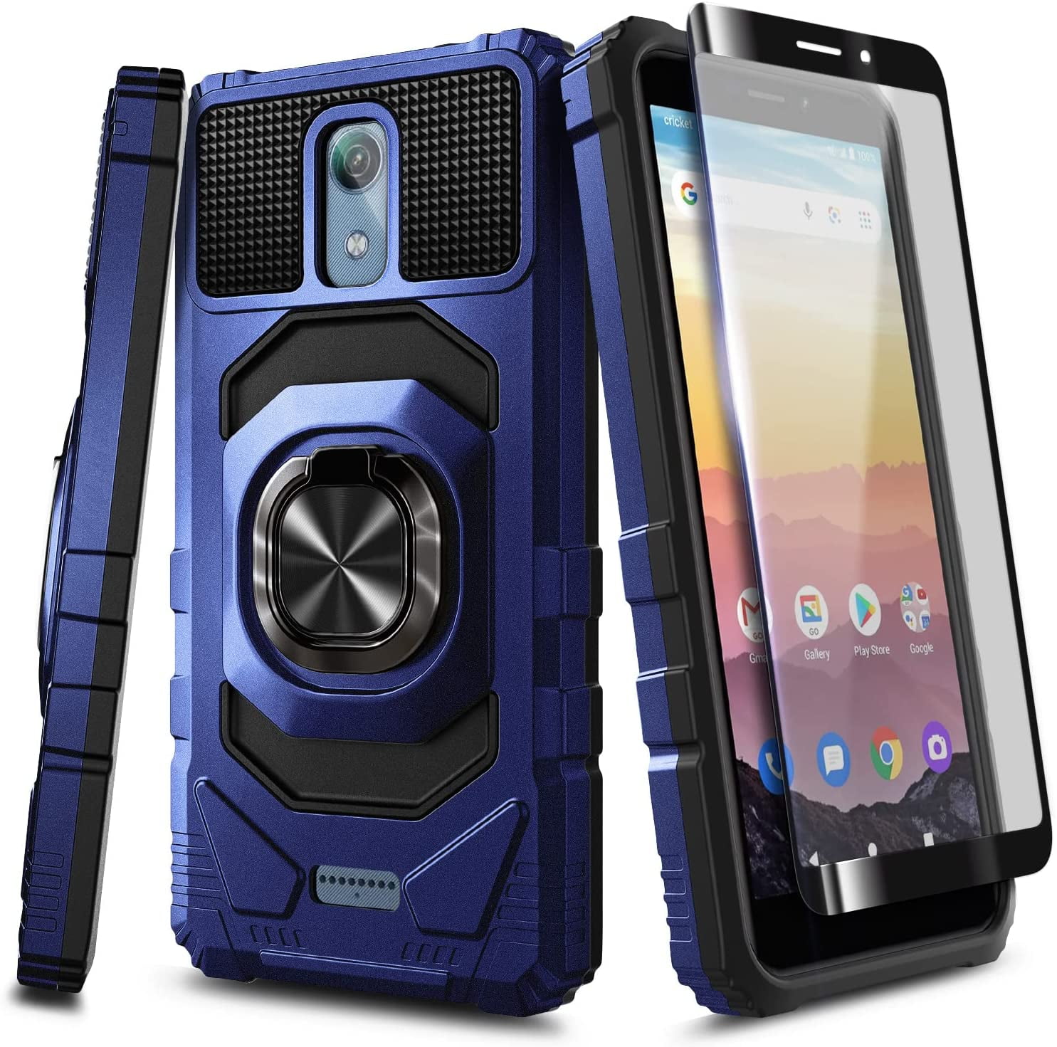 AT&T Calypso U318AA Case, Cricket Vision 3 Case with Tempered Glass ...