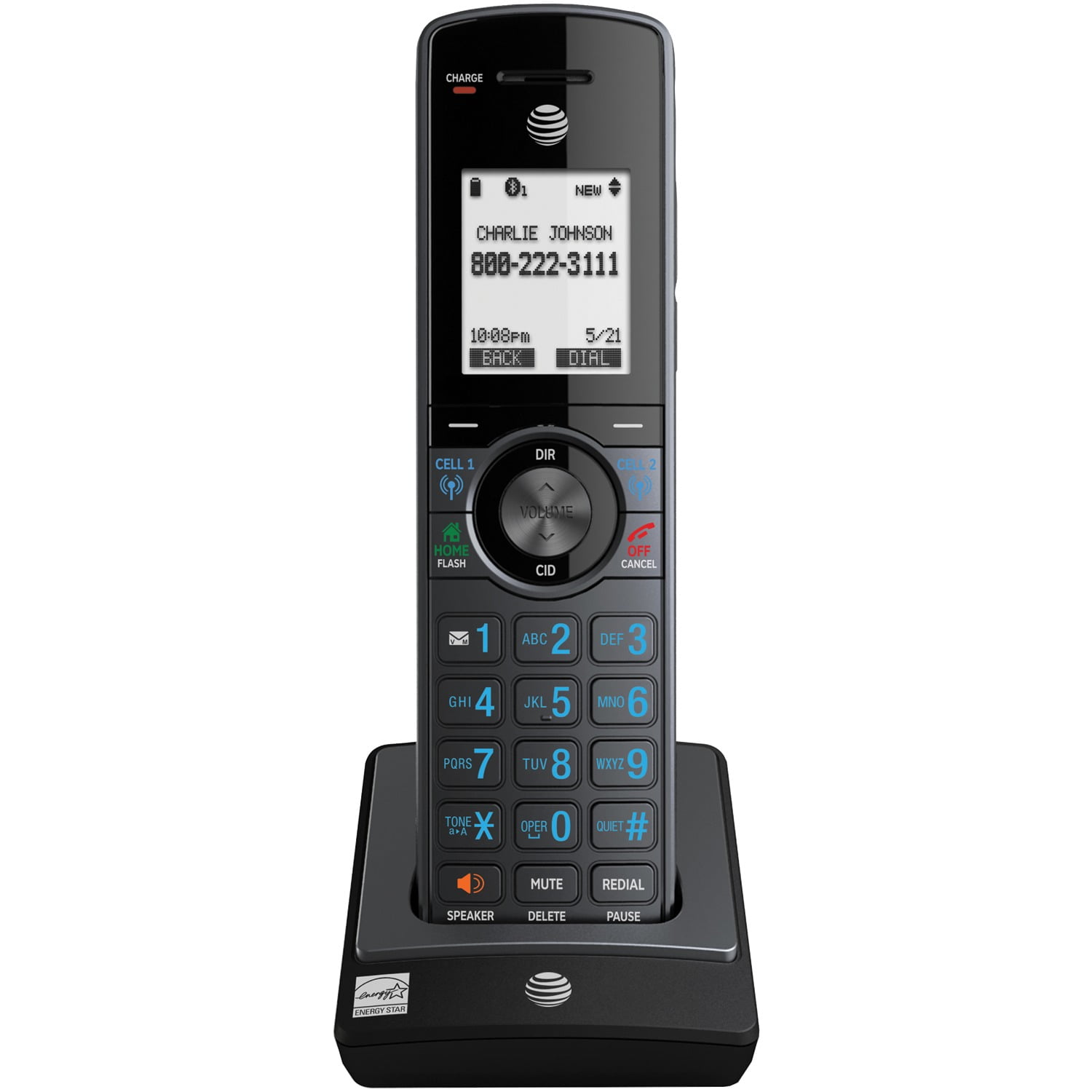 AT&T Cordless Phone Accessory Handset for Connect-to-Cell CLP99387 ...
