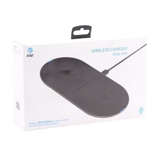 AT&T Fast Charge Dual Wireless Charging Pad - Black - Walmart Business ...