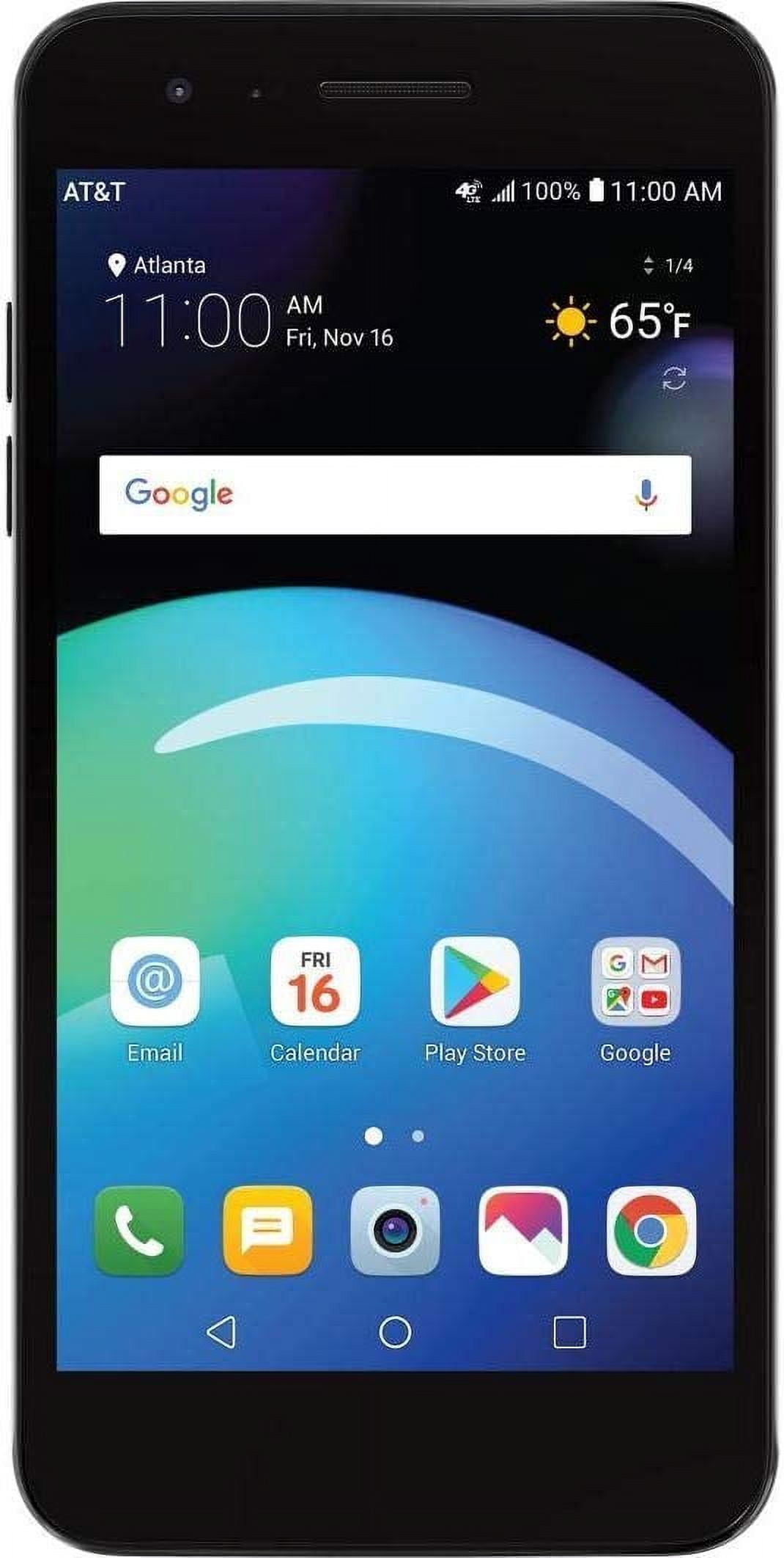 AT&T GoPhone LG Phoenix 3 4G LTE 16GB Prepaid Cell Phone AT&T, Black ...