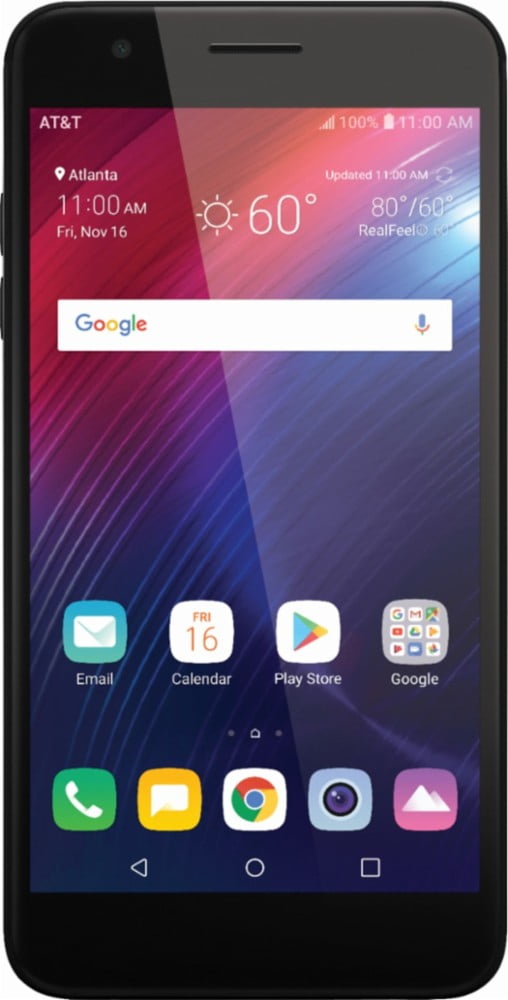 AT&T PREPAID LG Phoenix Plus 16GB Prepaid Smartphone, Black - Walmart.com