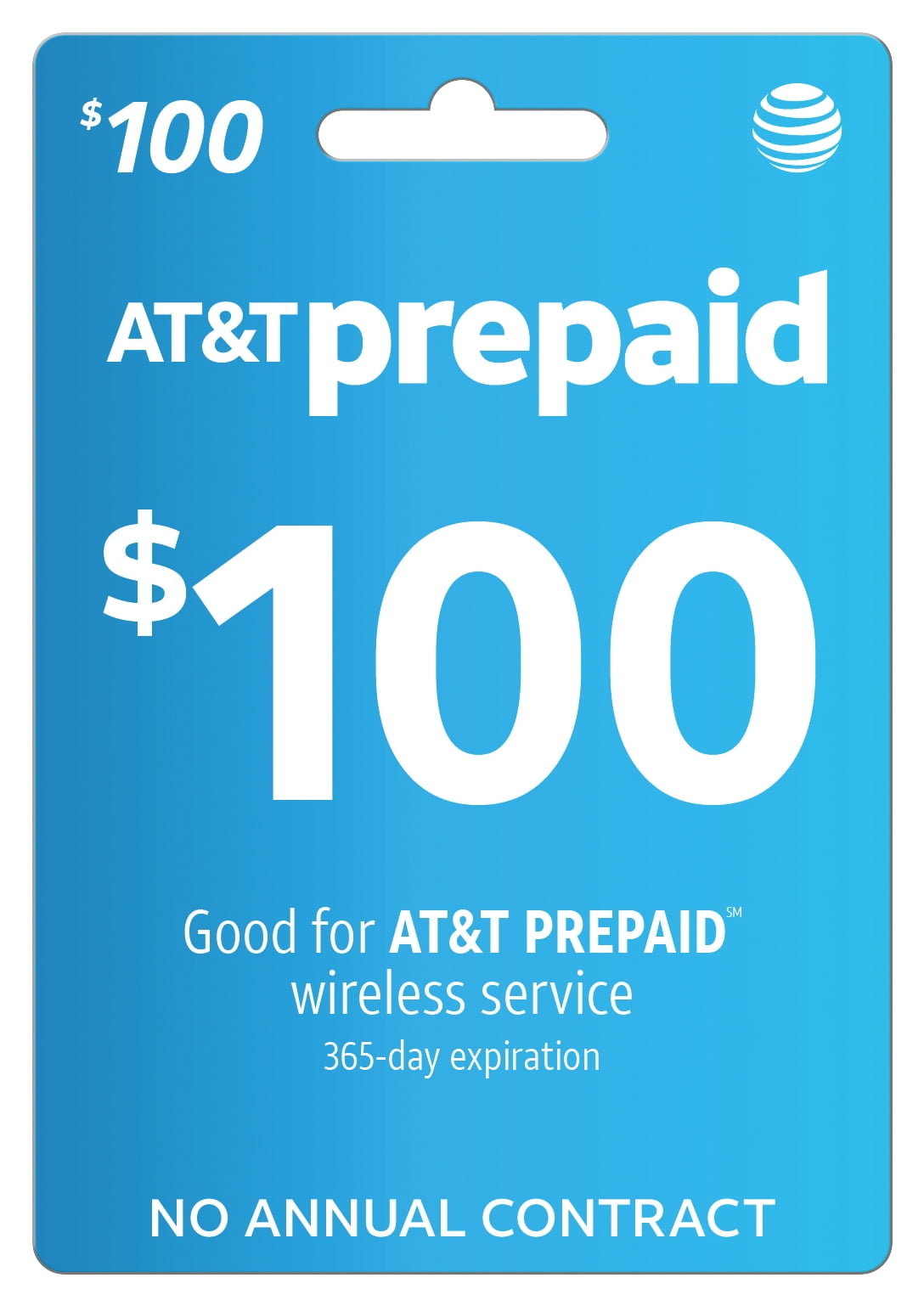 AT&T Prepaid $100 Direct Top Up - Walmart.com