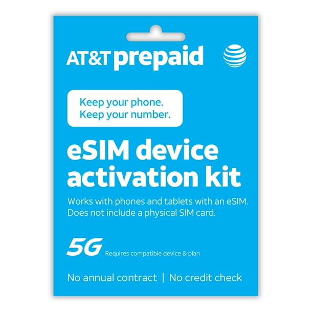 AT&T Prepaid eSIM Device Activation Kit - Walmart Business Supplies