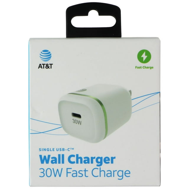 AT&T Single Port 30W Power Delivery Wall Block USB-C - Walmart.com