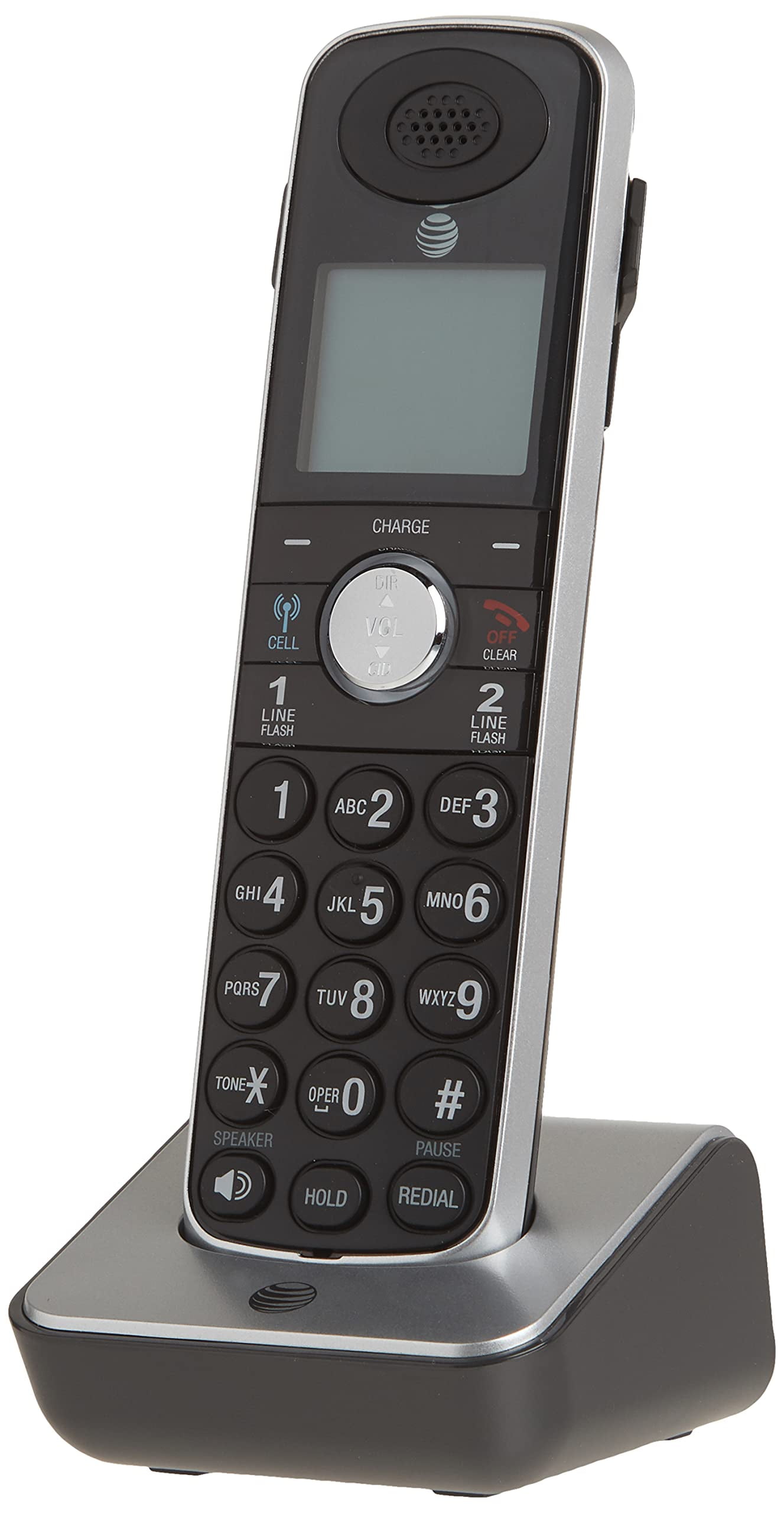 AT&T TL86009 Accessory Cordless Handset, Black/Silver | Requires an AT ...