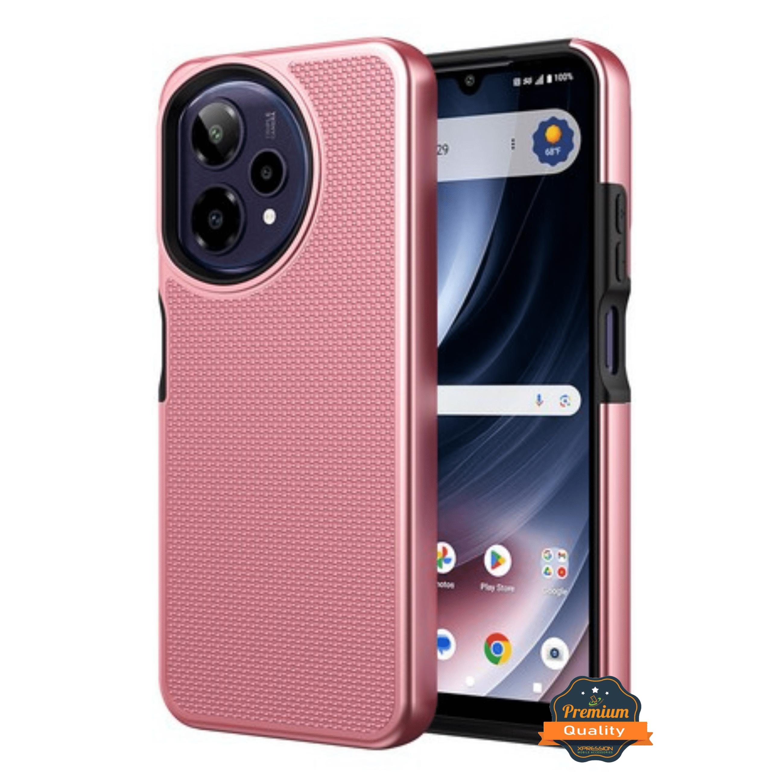 For AT&T Verge 2 Dual Layer Slim & Tough Hybrid Shockproof Heavy Duty ...