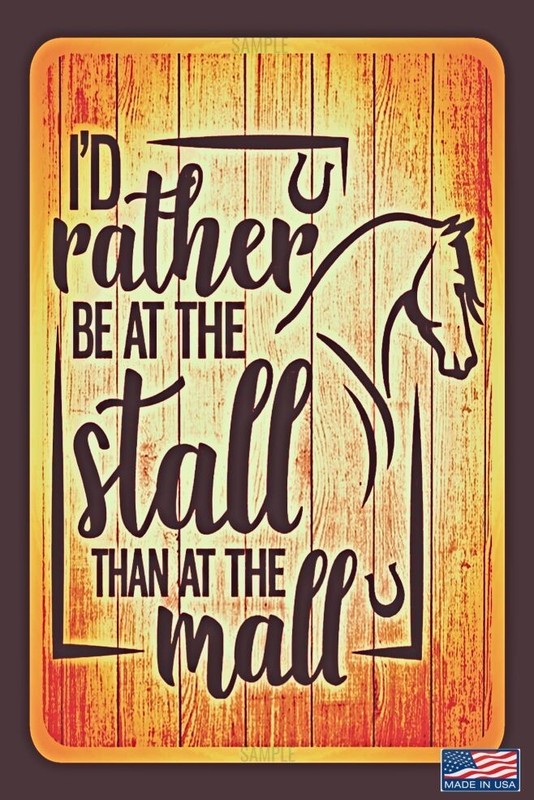 AT THE STALL! METAL SIGN 8"X12" COWBOY YELLOWSTONE RANCH RIP TRAIN ...