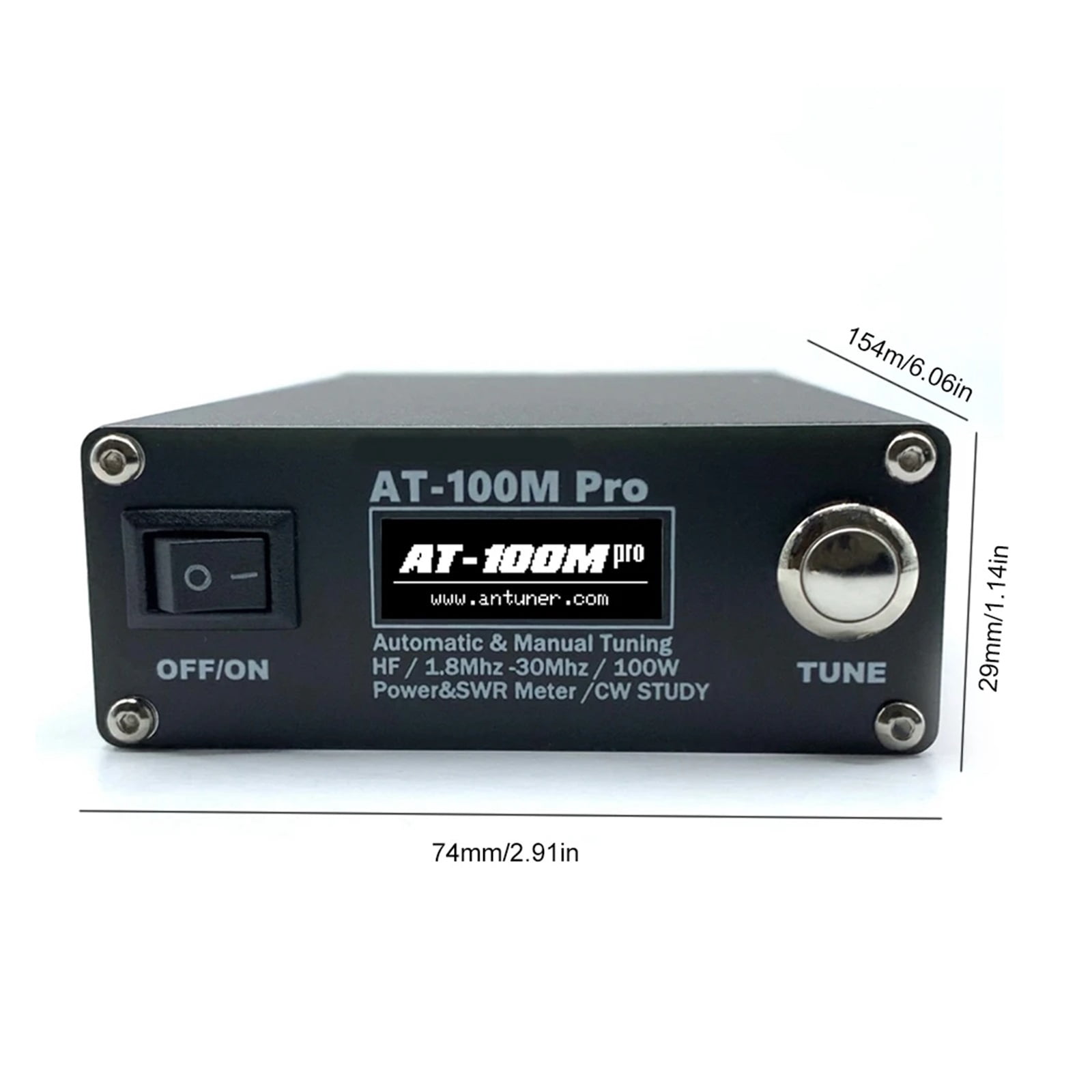AT100M Pro1.8mhz-30mhz 100W Antenna Tuner Standing Wave Meter Power ...
