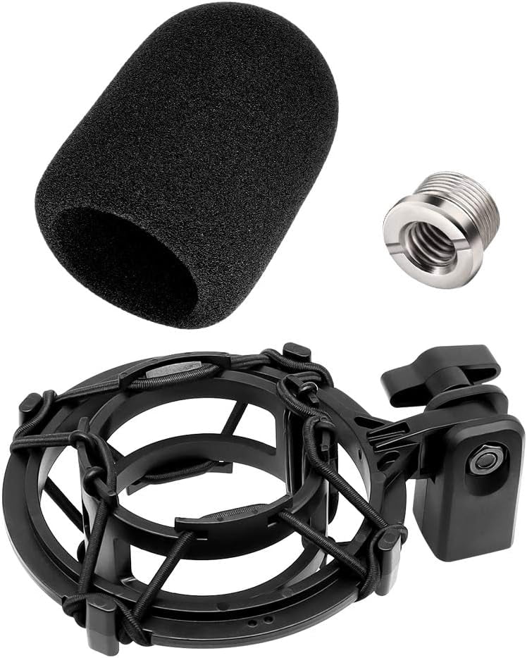 AT2020 Microphone Shock Mount with Pop Filter, [Custom Built for audio ...