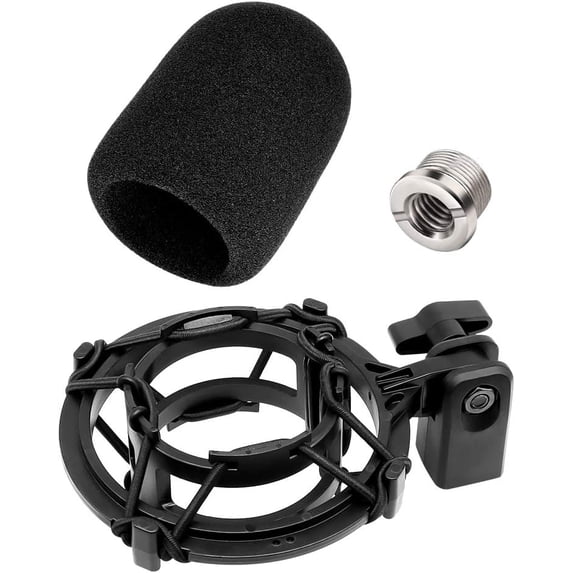 AT2020 Microphone Shock Mount with Pop Filter, [Custom Built for audio ...