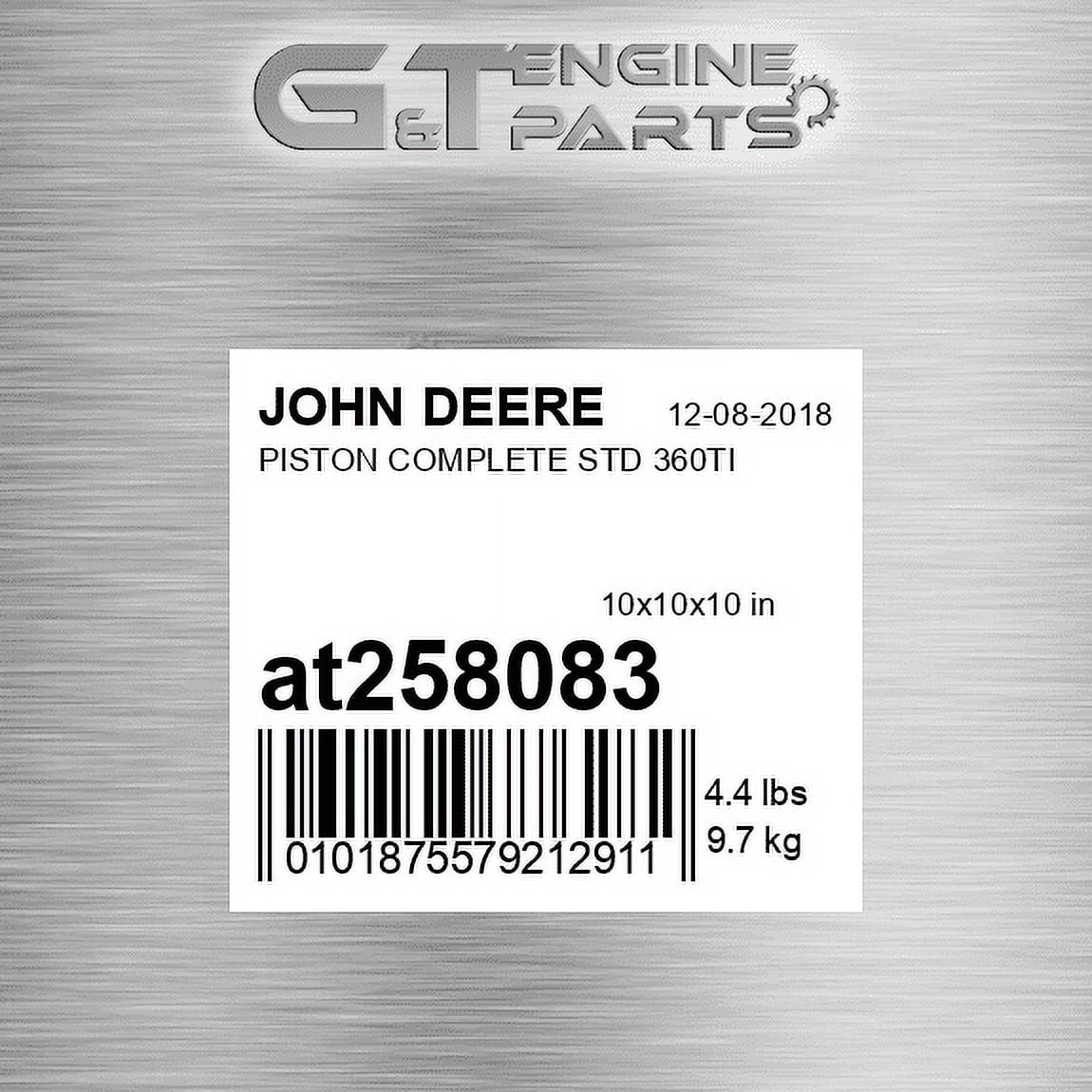 AT258083 PISTON COMPLETE STD 360TI fits JOHN DEERE (New OEM) - Walmart.com