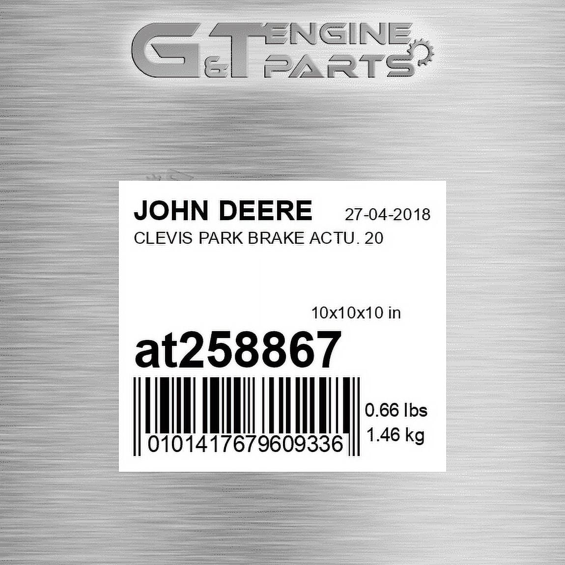 AT258867 CLEVIS PARK BRAKE ACTU. 20 fits JOHN DEERE (New OEM) - Walmart.com