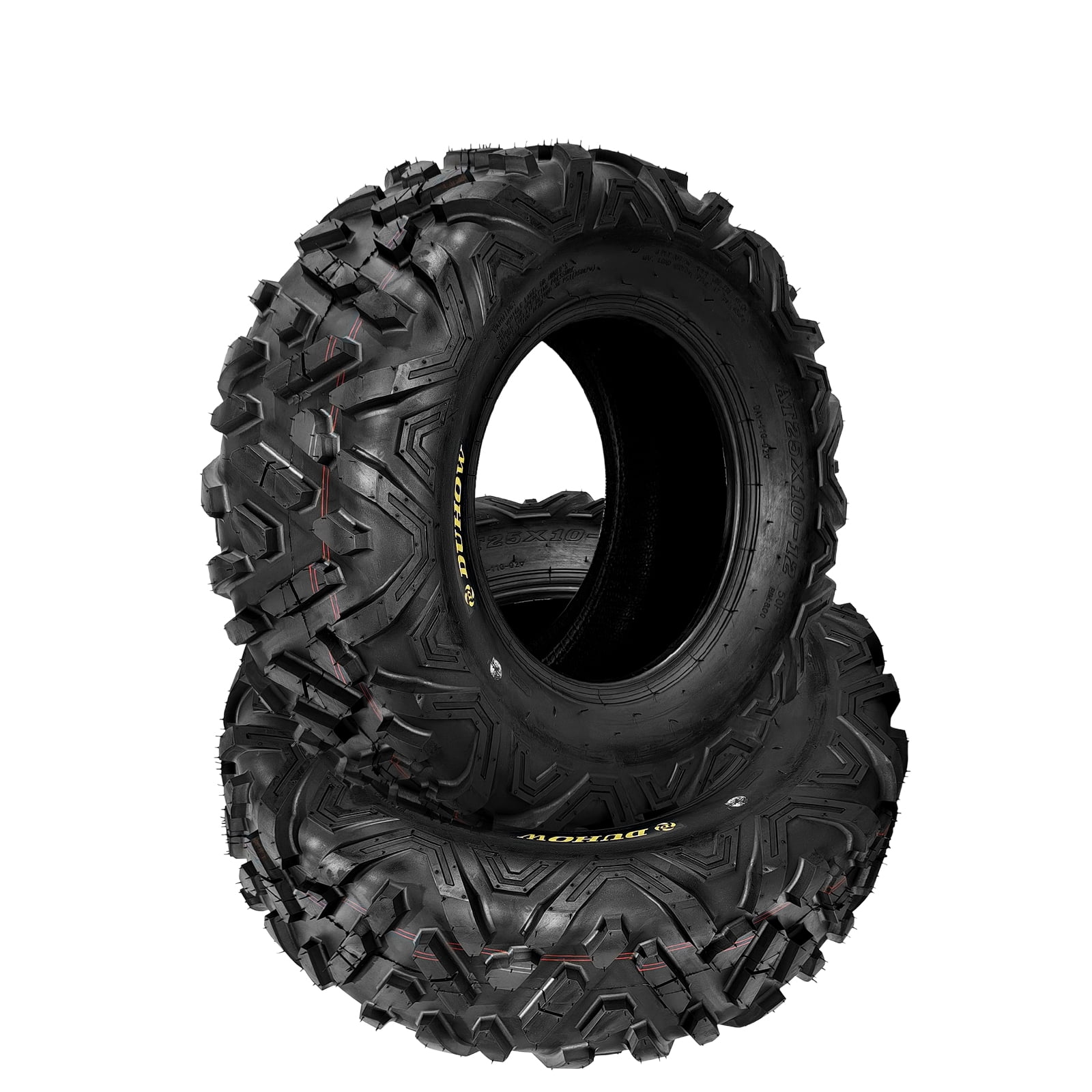 AT25x10-12 ATV Tires ATV＆UTV Trail Sand Off-Road Tires 25x10-12, All ...