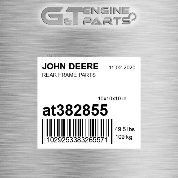 AT382855 REAR FRAME PARTS fits JOHN DEERE (New OEM) - Walmart.com