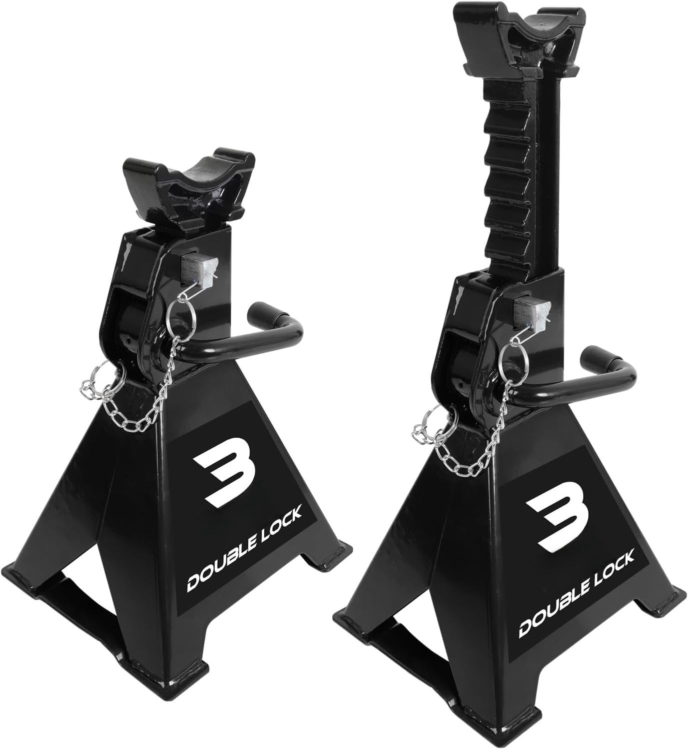 AT43005AB Steel Heavy Duty Jack Stands: Double Locking Pins, 3 Ton ...