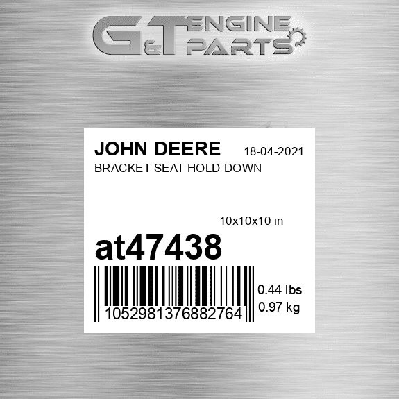 AT47438 BRACKET SEAT HOLD DOWN fits JOHN DEERE (New OEM) - Walmart.com