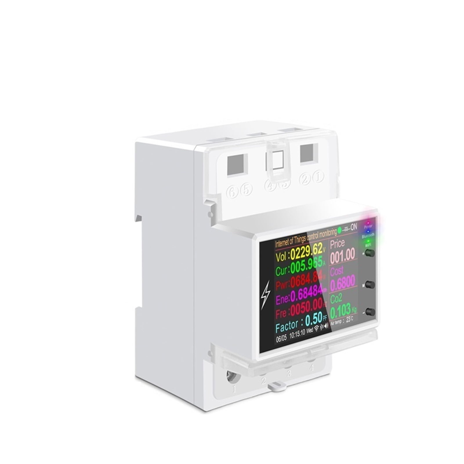 AT4PW 100A Tuya WIFI Din Rail Smart Switch Remote Control Digital Power ...