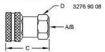 AT65846 HYDR. QUICK COUPLER SOCKET fits JOHN DEERE (New OEM) - Walmart.com