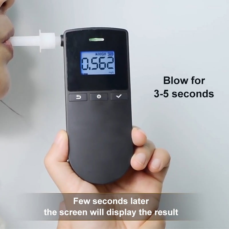 AT8030 Portable Fuel Cell Alcohol Tester with LED Display and 5 ...