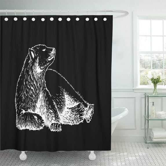 ATABIE Forest Graphical White Bear Isolated on Background Vector ...