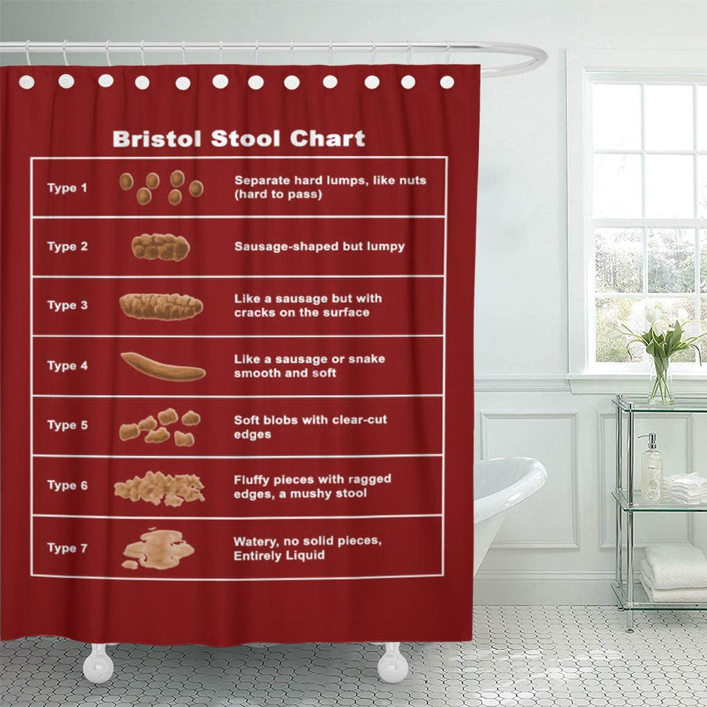 ATABIE Funny Bristol Stool Chart Scale Humor Poop Toilet Poo Shower ...