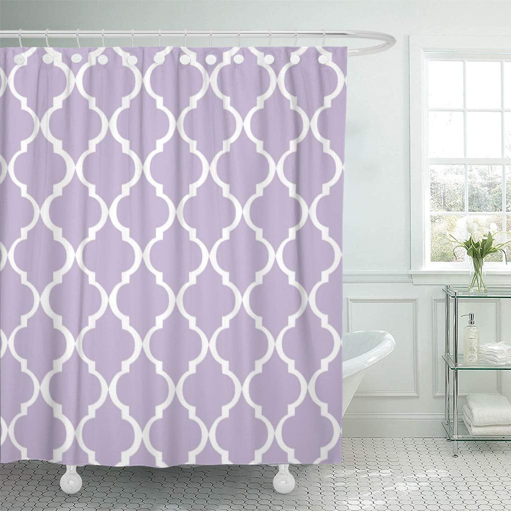 ATABIE Moroccan K Trellis Lilac Shower Curtain 60x72 inch - Walmart.com