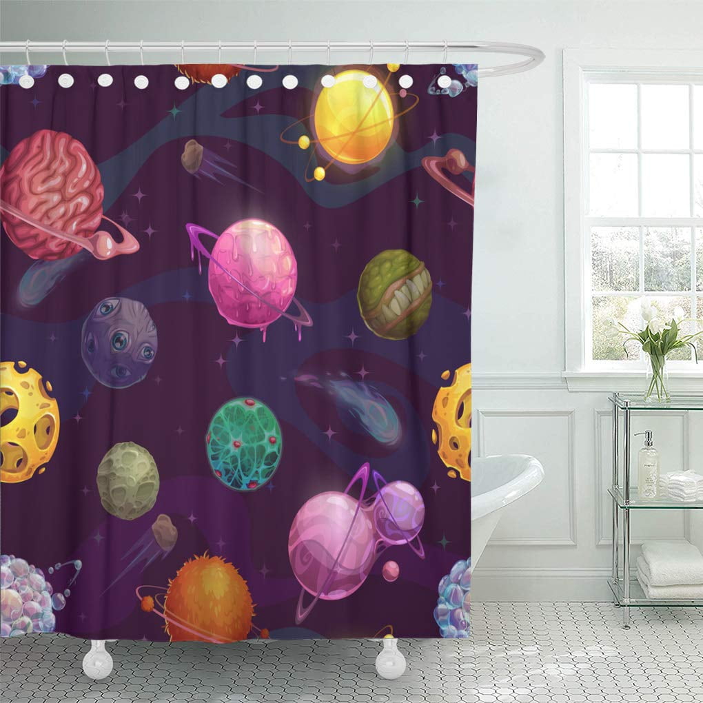 ATABIE Planet Vector Space Seamless Pattern Cartoon Cosmic Texture ...