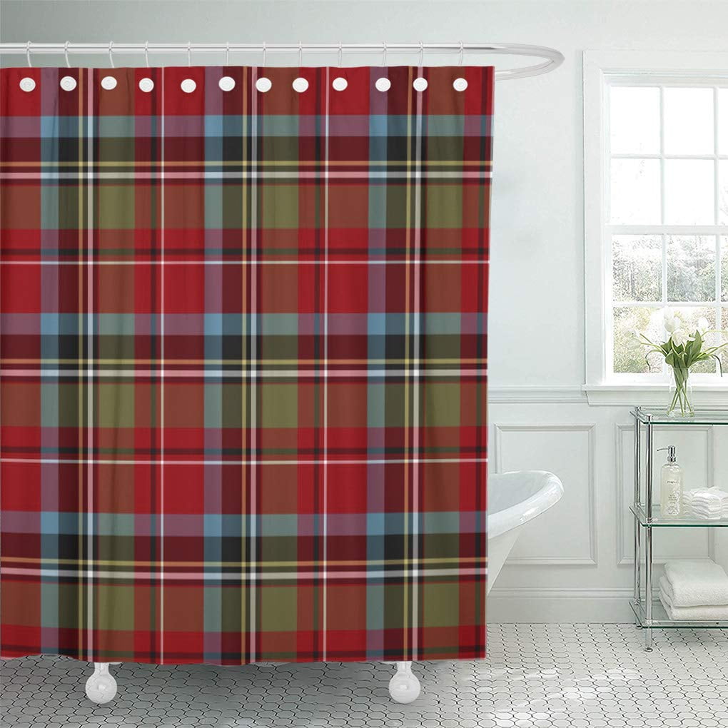 ATABIE Red Plaid of North Carolina Tartan Green Pattern Traditional ...