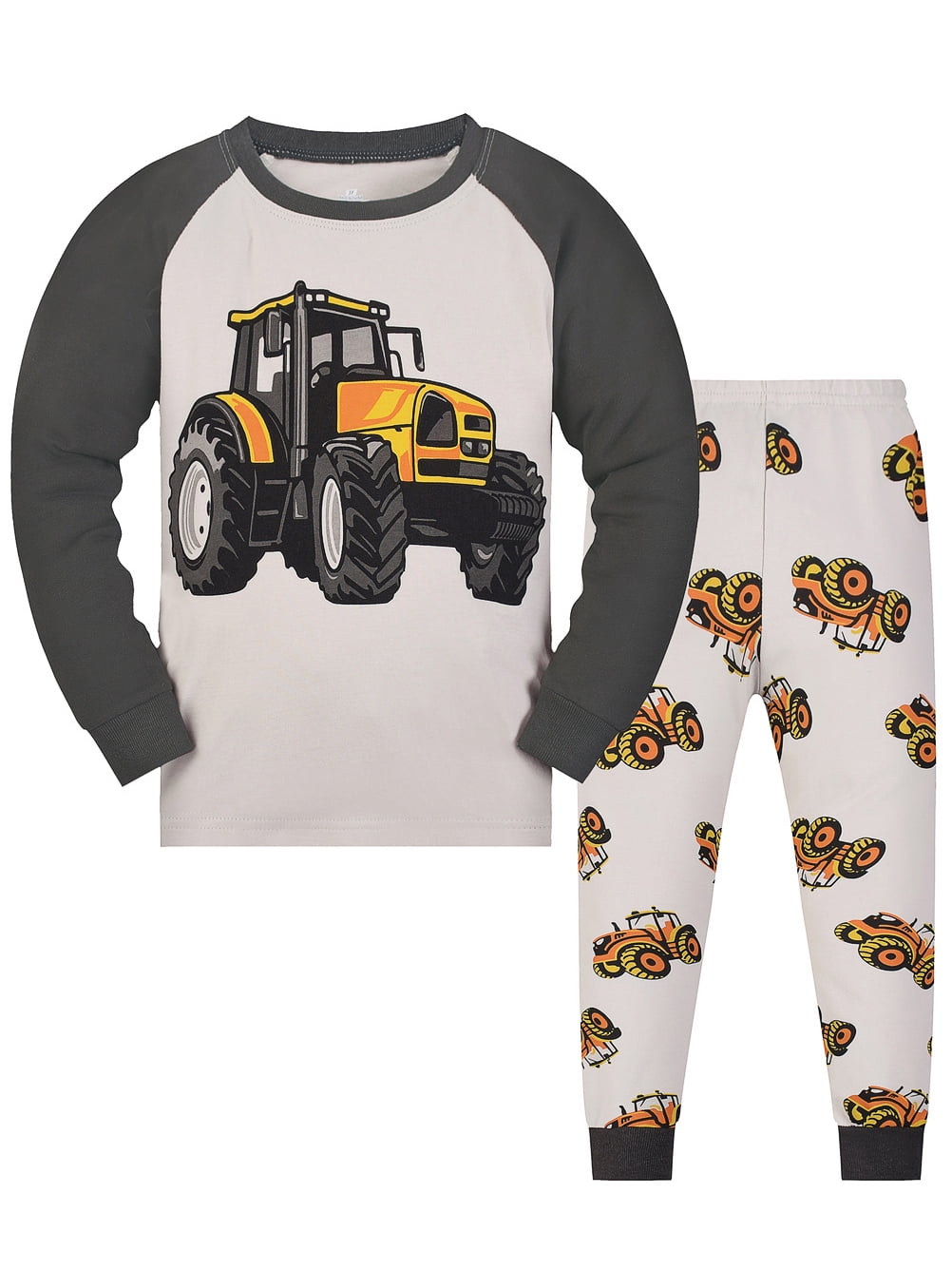 ATAIKU 2-9Y Big Boys Tractor Pajamas Set Kids Long Sleeve PJs 2Pcs Soft ...