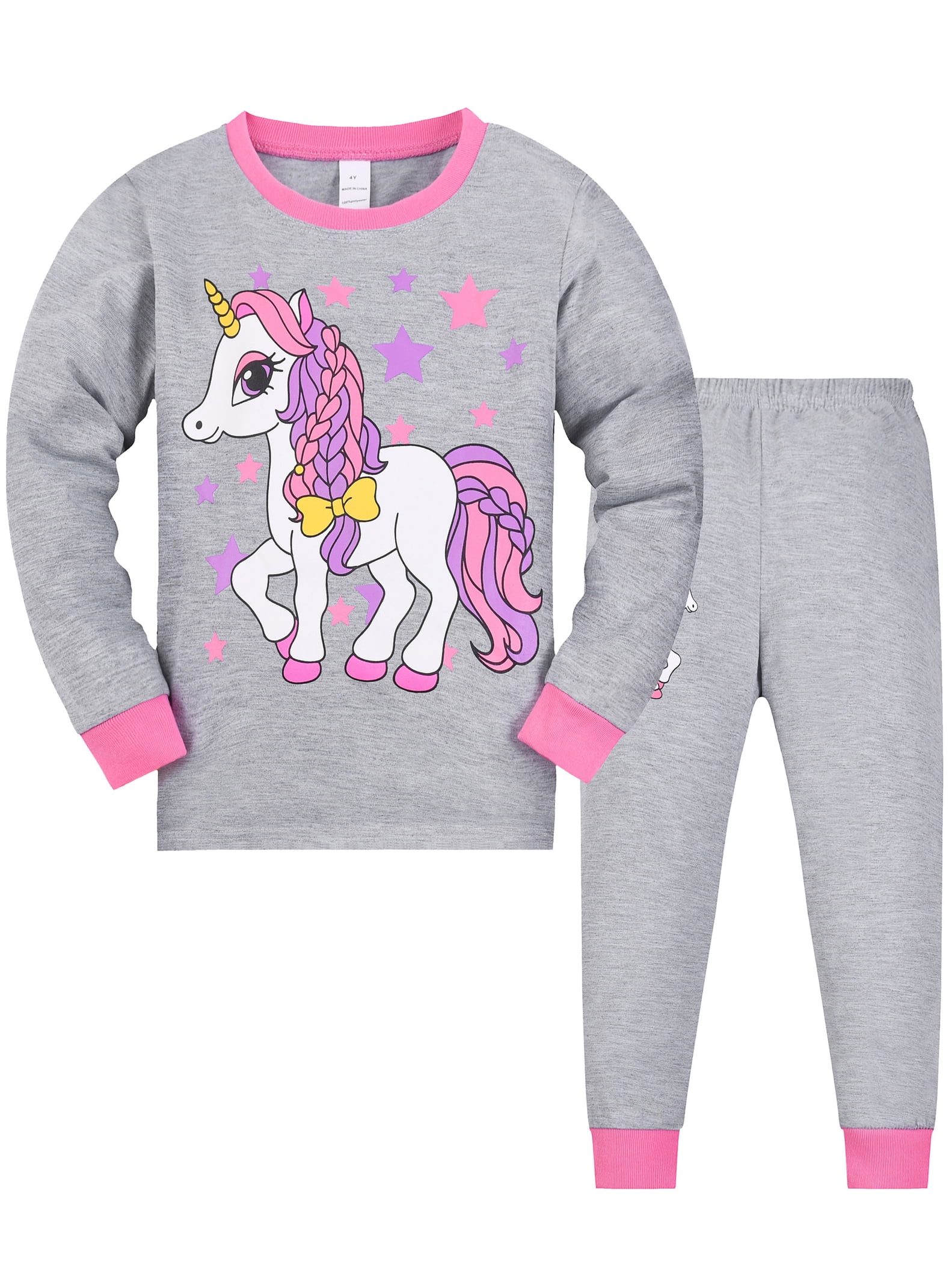 ATAIKU 2-9Y Little Girls Unicorn Pajamas Kids 2-Piece Pjs Long Sleeve ...