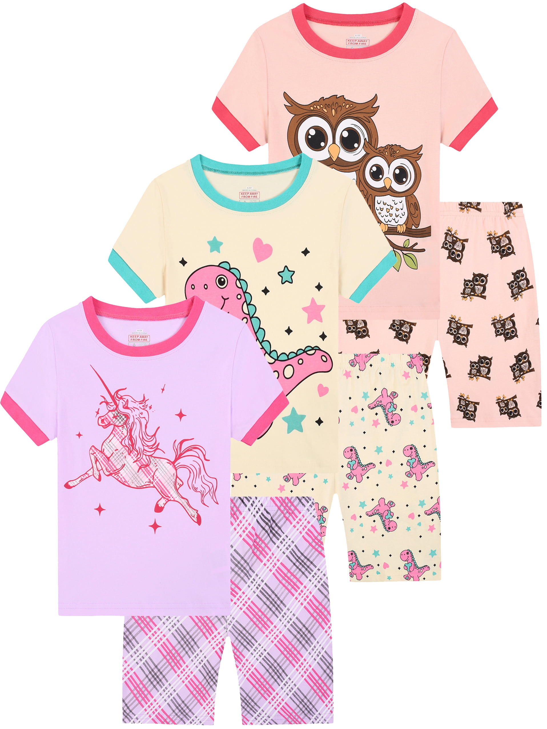 ATAIKU 3-10Y Toddler Little Girls Unicorn Pajamas Set 100% Viscose Big ...