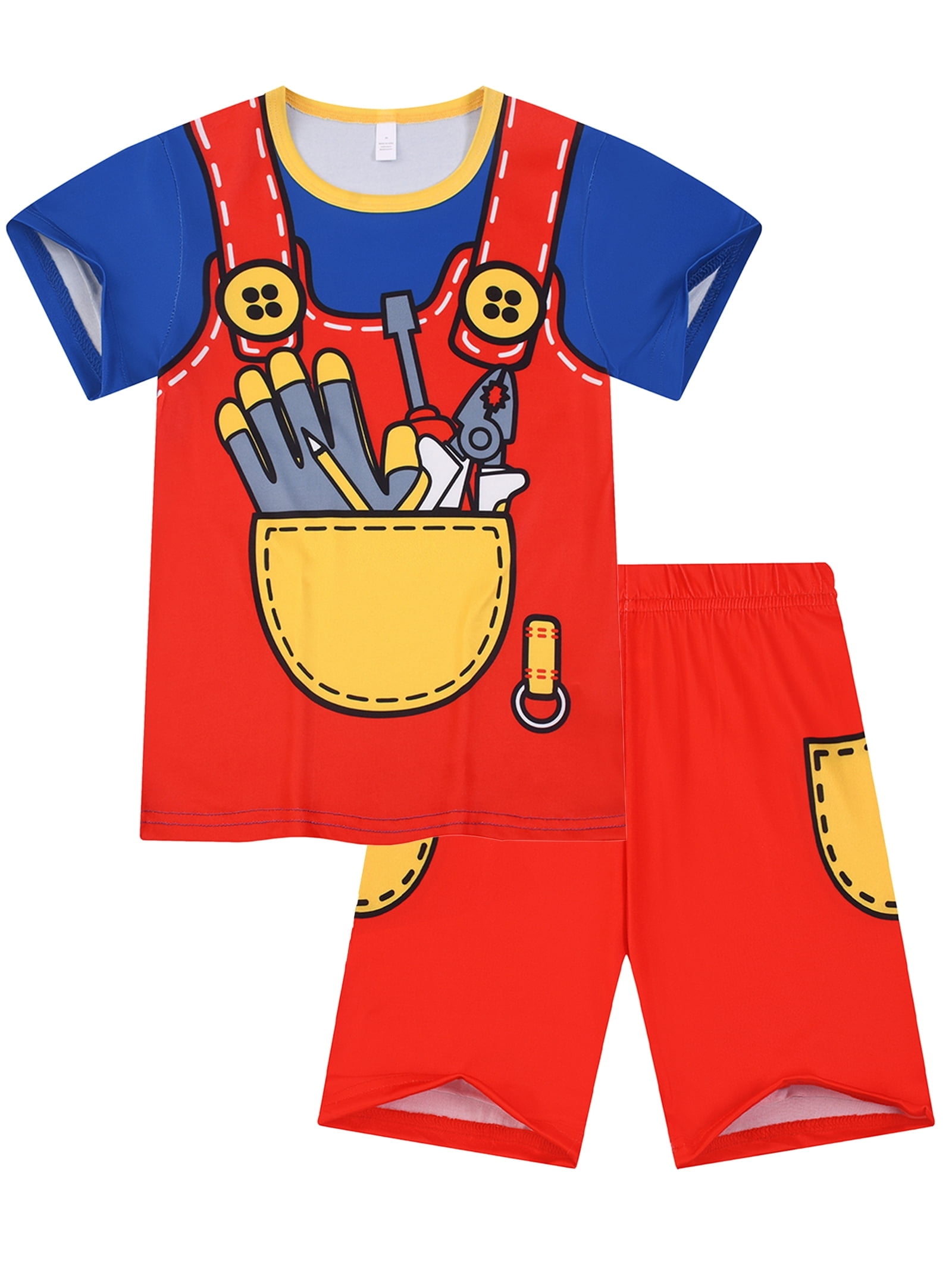 ATAIKU 3-8Y Boys' Construction Worker Pajama Set - Summer Pjs Soft ...