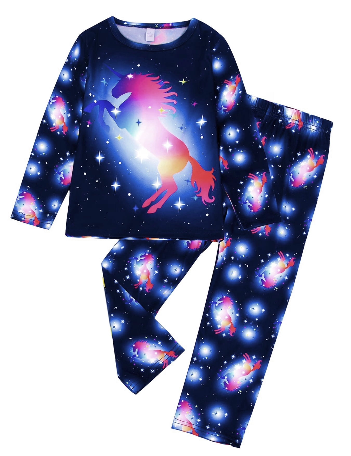 ATAIKU 3-8Y Toddler and Little Girl Pajamas Set Kids Long Sleeve Tee ...