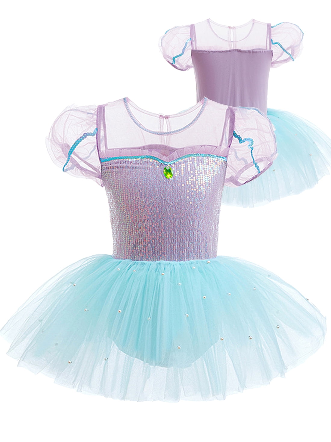 ATAIKU 3-9Y Kids Girls Princess Ballet Dress Short Sleeve Leotards ...