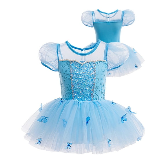 ATAIKU 3-9Y Kids Girls Princess Ballet Dress Short Sleeve Leotards ...